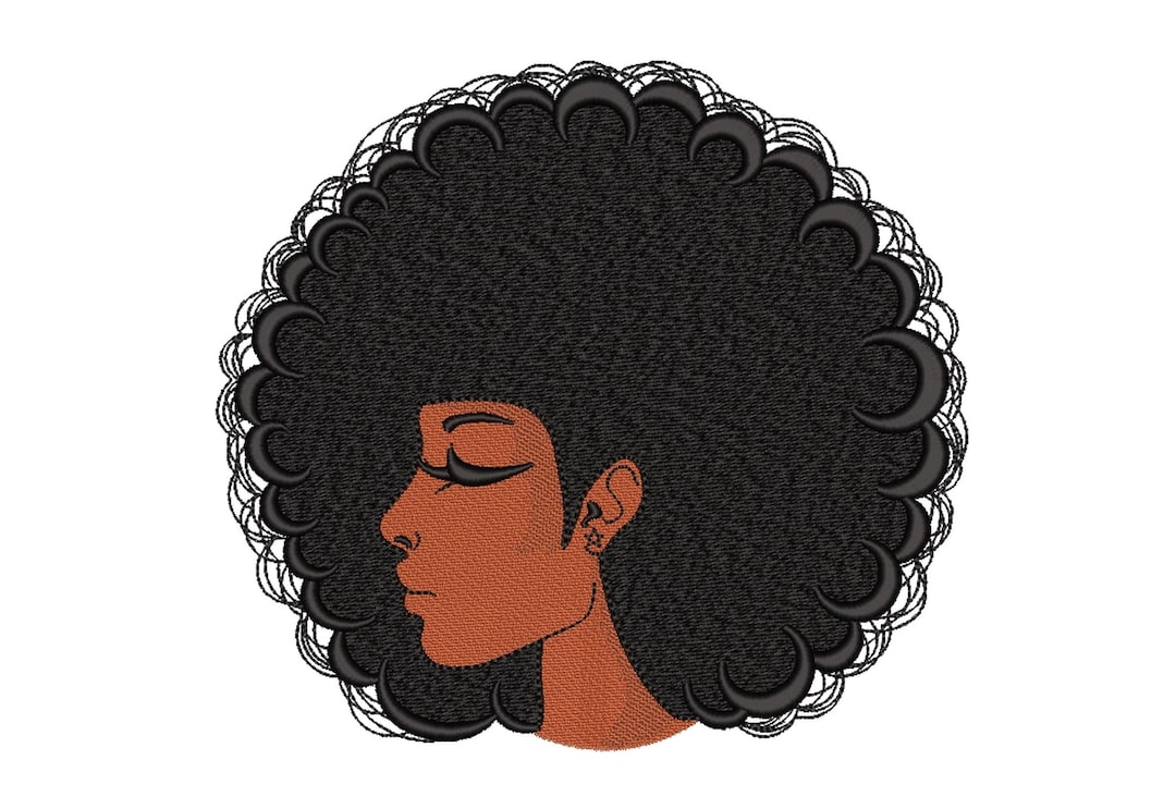 African American Woman Embroidery Design, 4 Sizes, Instant Download - Etsy