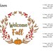 Welcome Fall Embroidery Design 5 Sizes Instant Download - Etsy