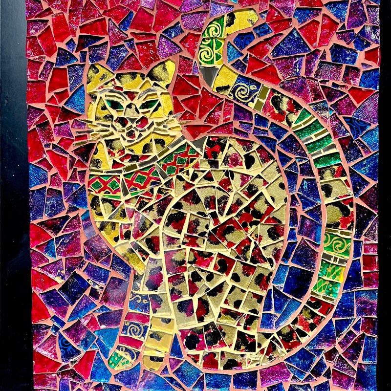 Mosaic Cat - Etsy