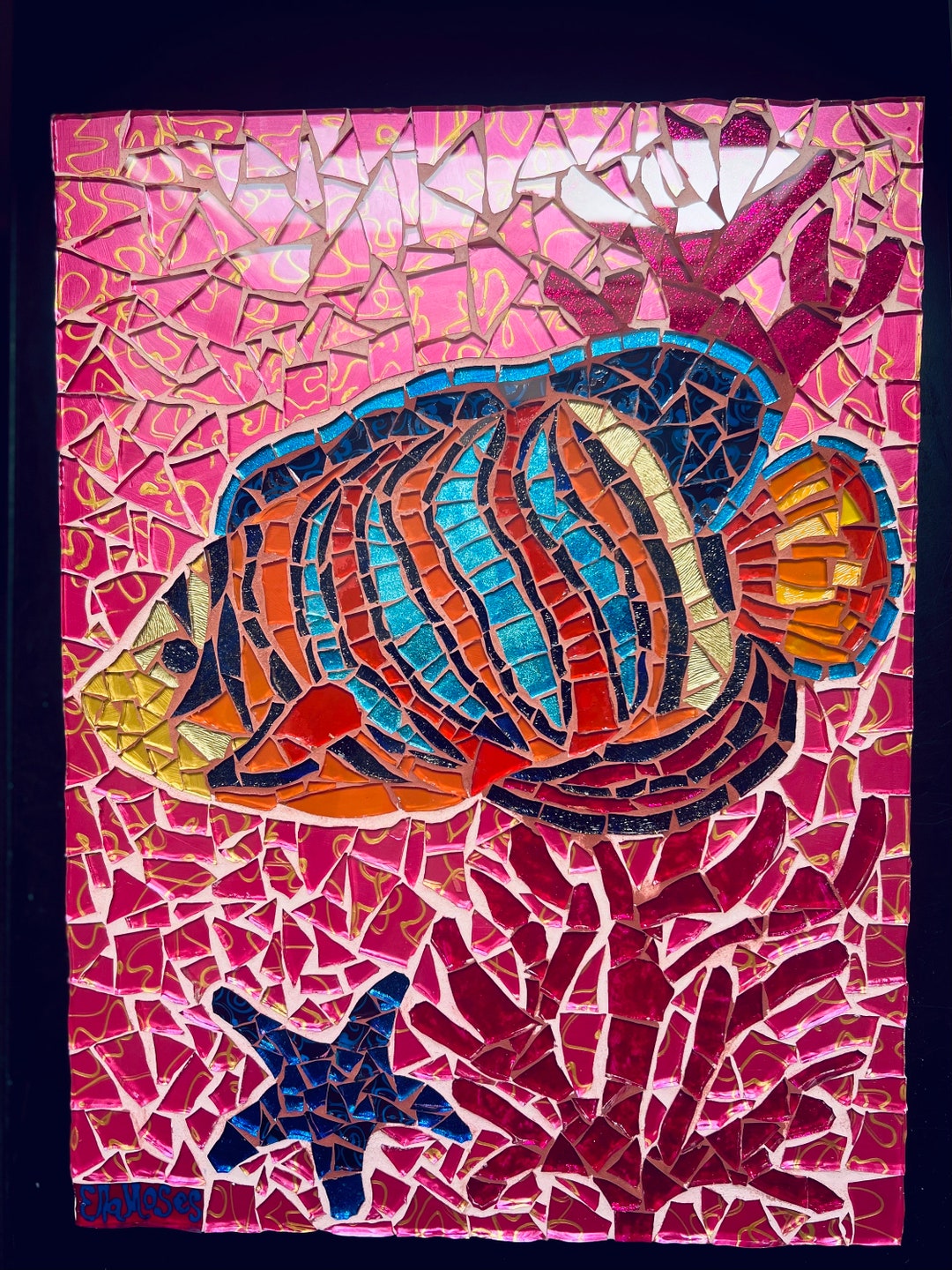 Angelfish Glass Mosaic - Etsy