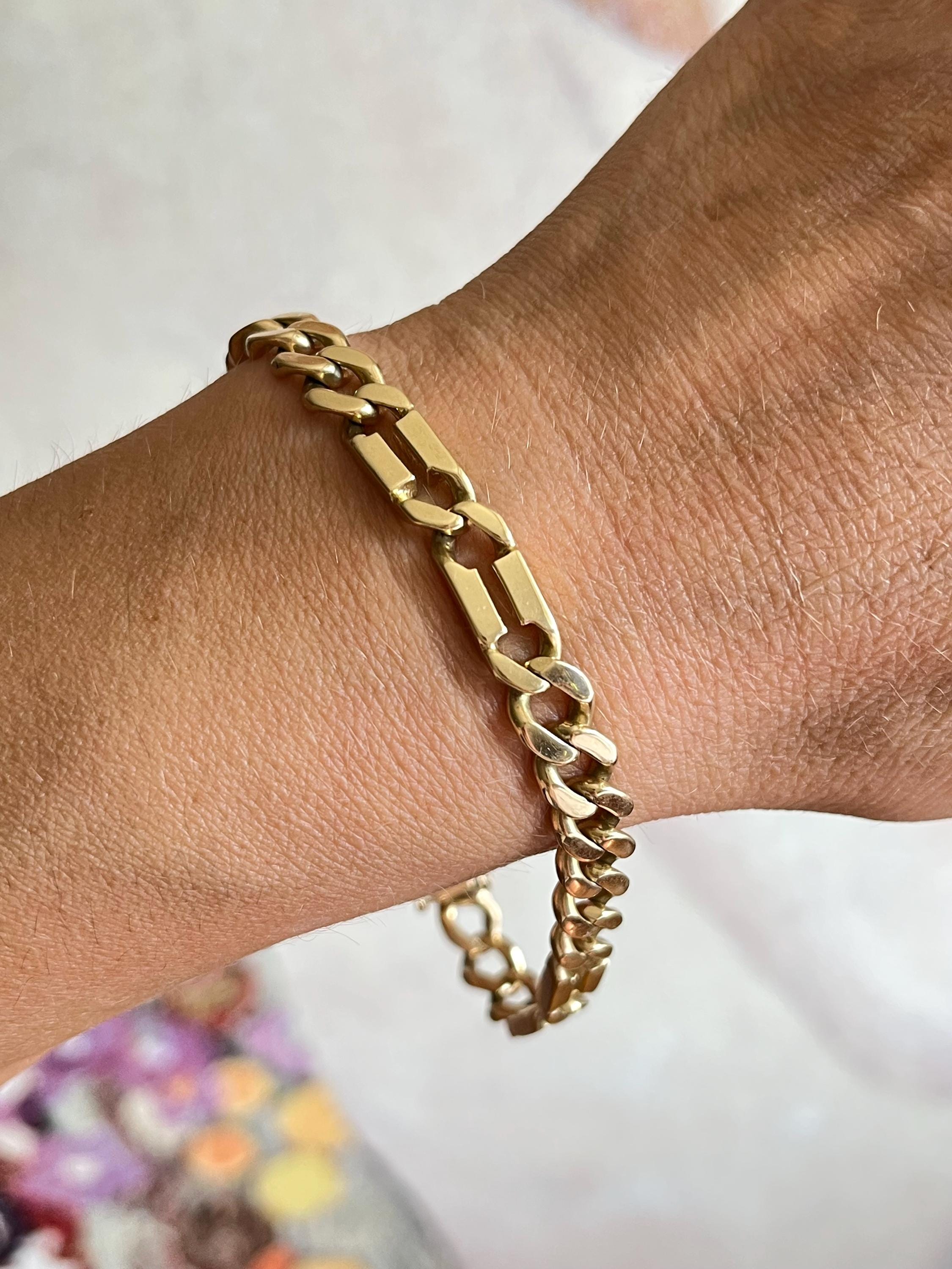 Vintage 14K Yellow Gold Men s Women s Unisex 8.5 Classic Curb Link Bracelet 28.1 grams Etsy