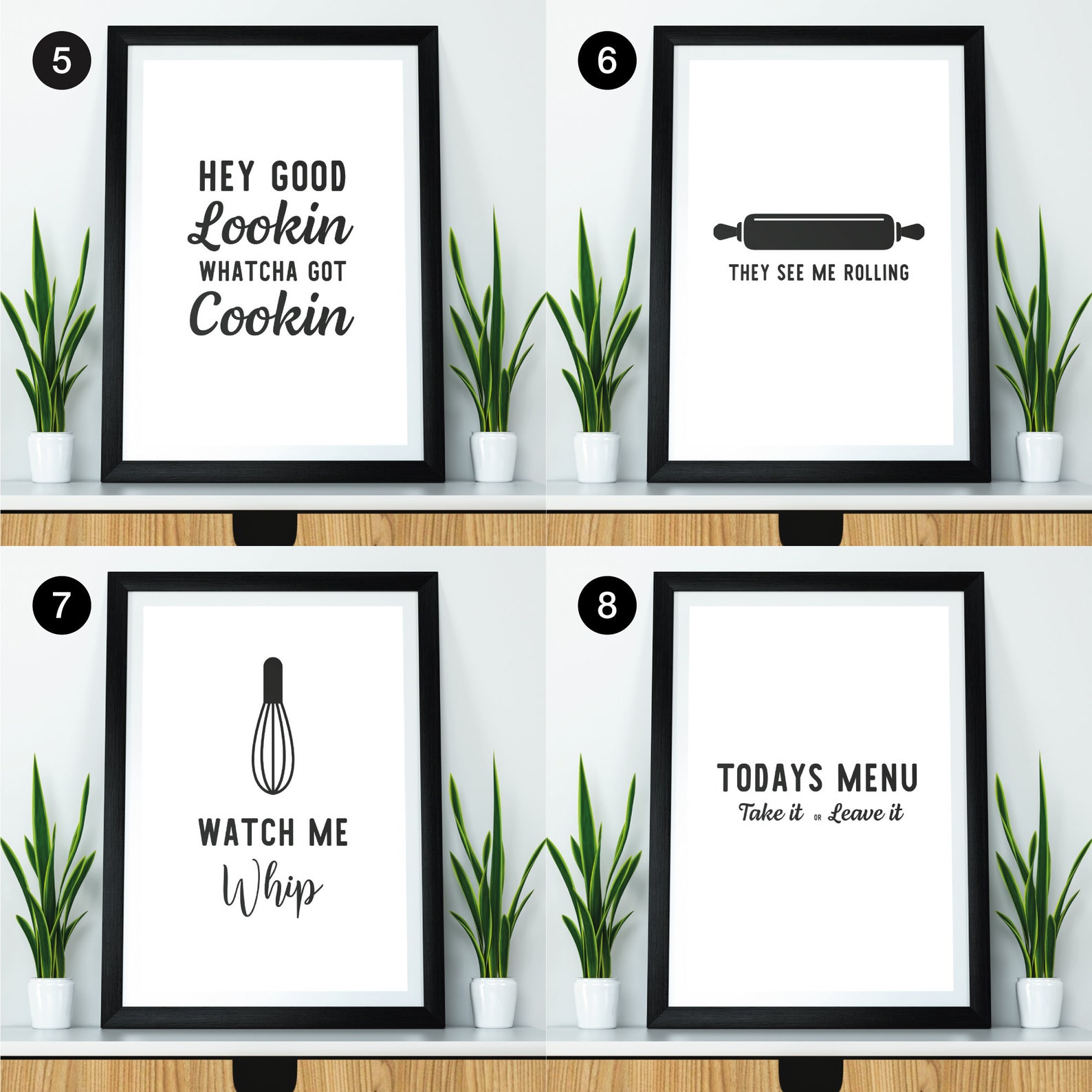 Kitchen Prints Wall Art Picture Funny Quote Print Dining Room Poster ...