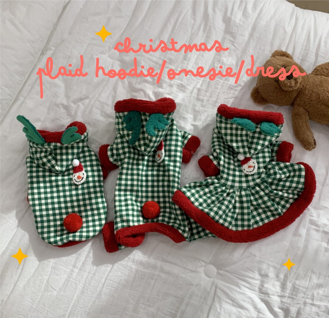 2023 Christmas Dog Rudolph Costume Onesie Skirt Hoodie Winter - Etsy