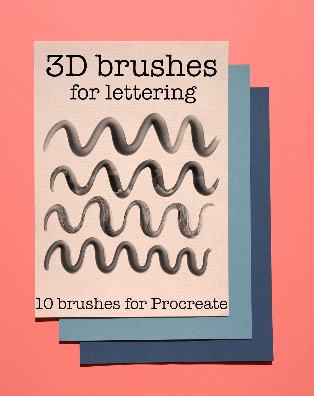 3D Lettering Brushes for Procreate Digital Download - Etsy