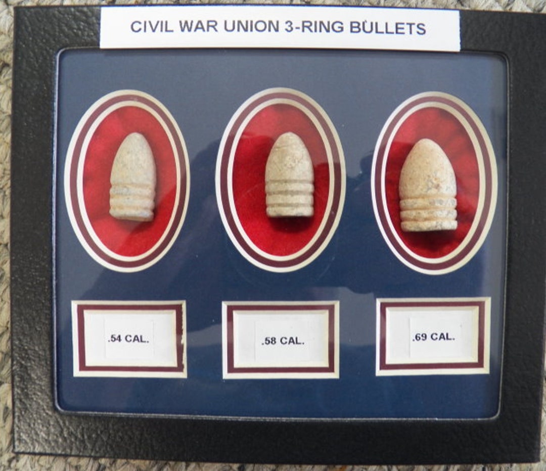 3 Excavated Civil War 3-ring Bullets, .54 Cal. .58 Cal. and .69 Cal. - Etsy