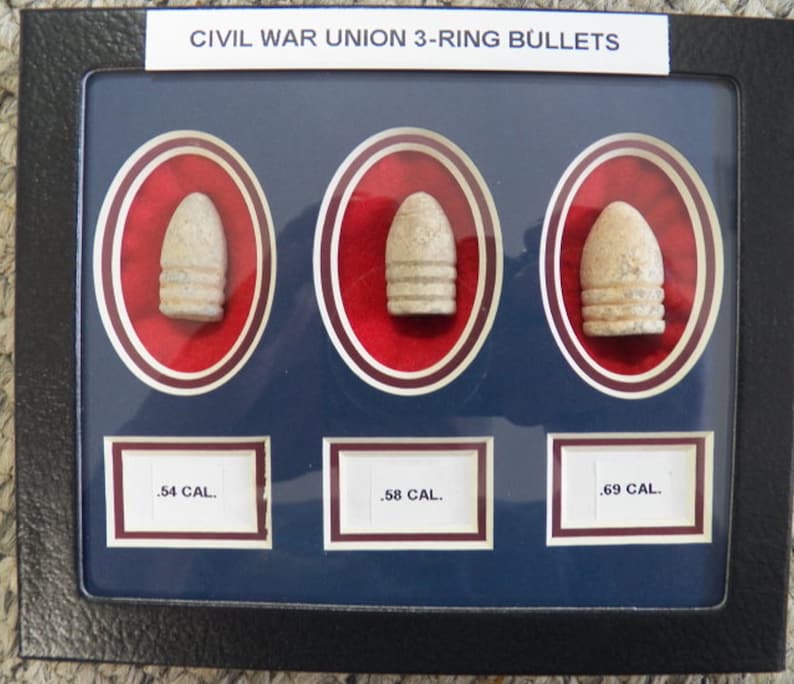 3 Excavated Civil War 3-ring Bullets, .54 Cal. .58 Cal. and .69 Cal. - Etsy