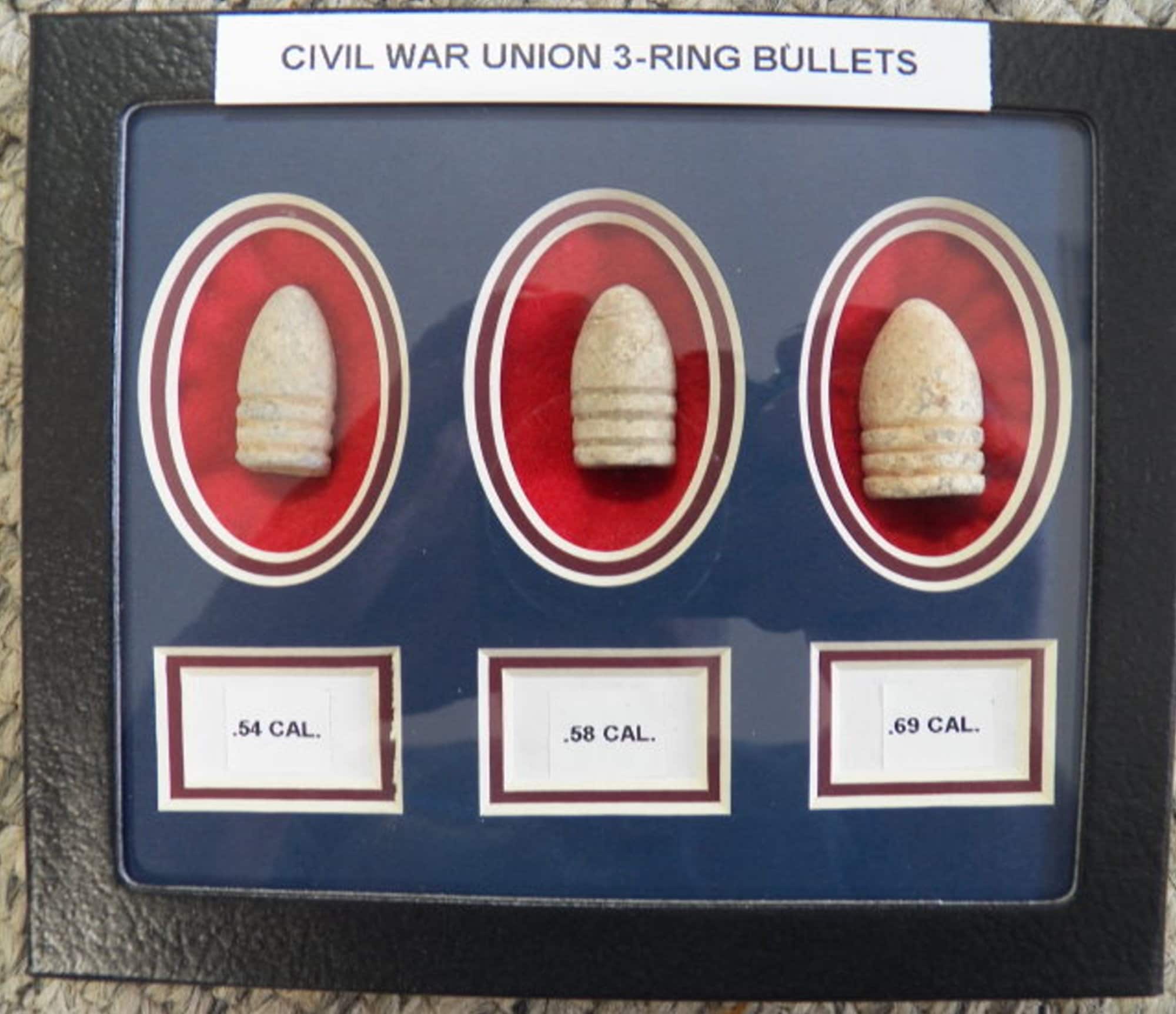 3 Excavated Civil War 3-ring Bullets, .54 Cal. .58 Cal. and .69 Cal. - Etsy