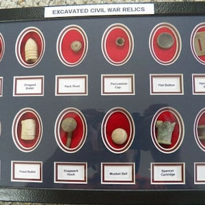 Large Matted Gift Set of 12 Identified Excavated Civil War - Etsy