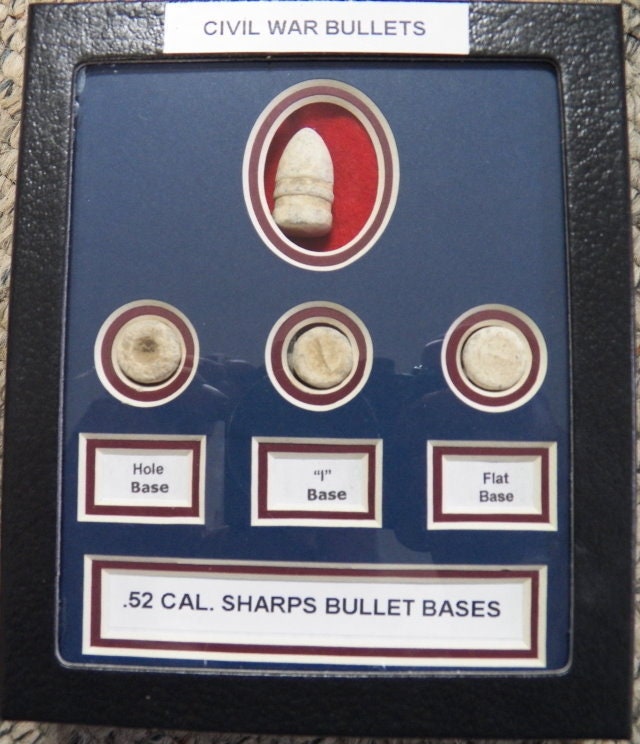 3 Different Dug Civil War .52 Cal. Sharps Bullets With Different Bases ...