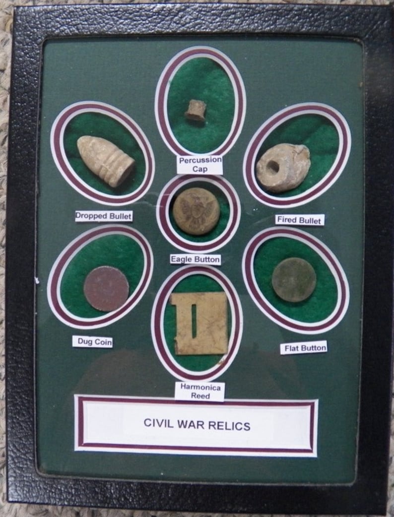 Matted Set of 7 Identified Excavated Civil War Relics W/dug Coin - Etsy