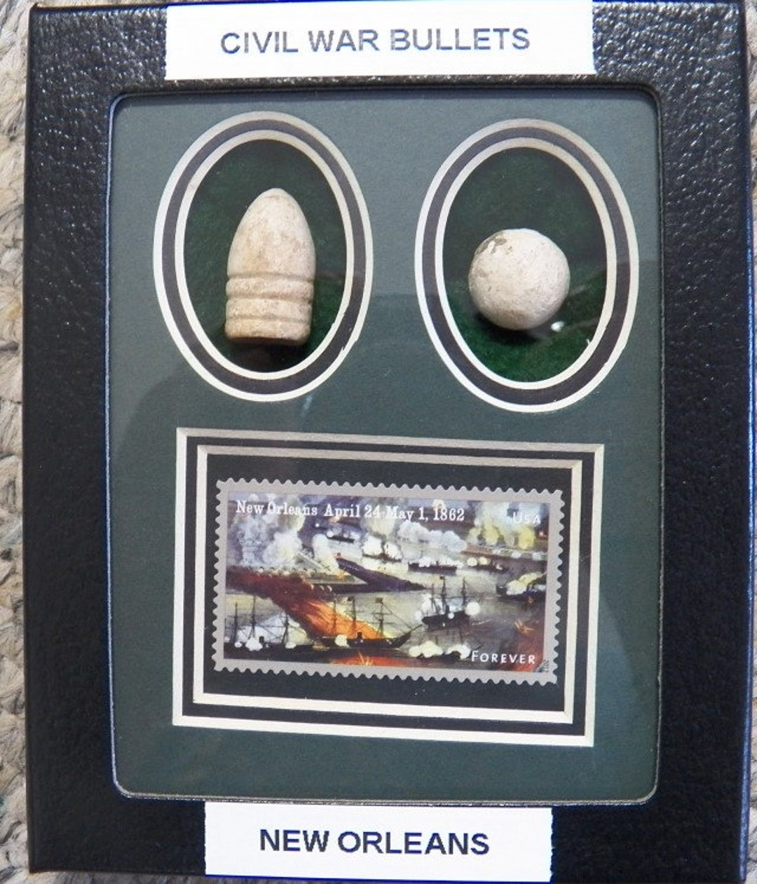 Civil War Bullets/commemorative Stamp/battle of New Orleans - 150th ...
