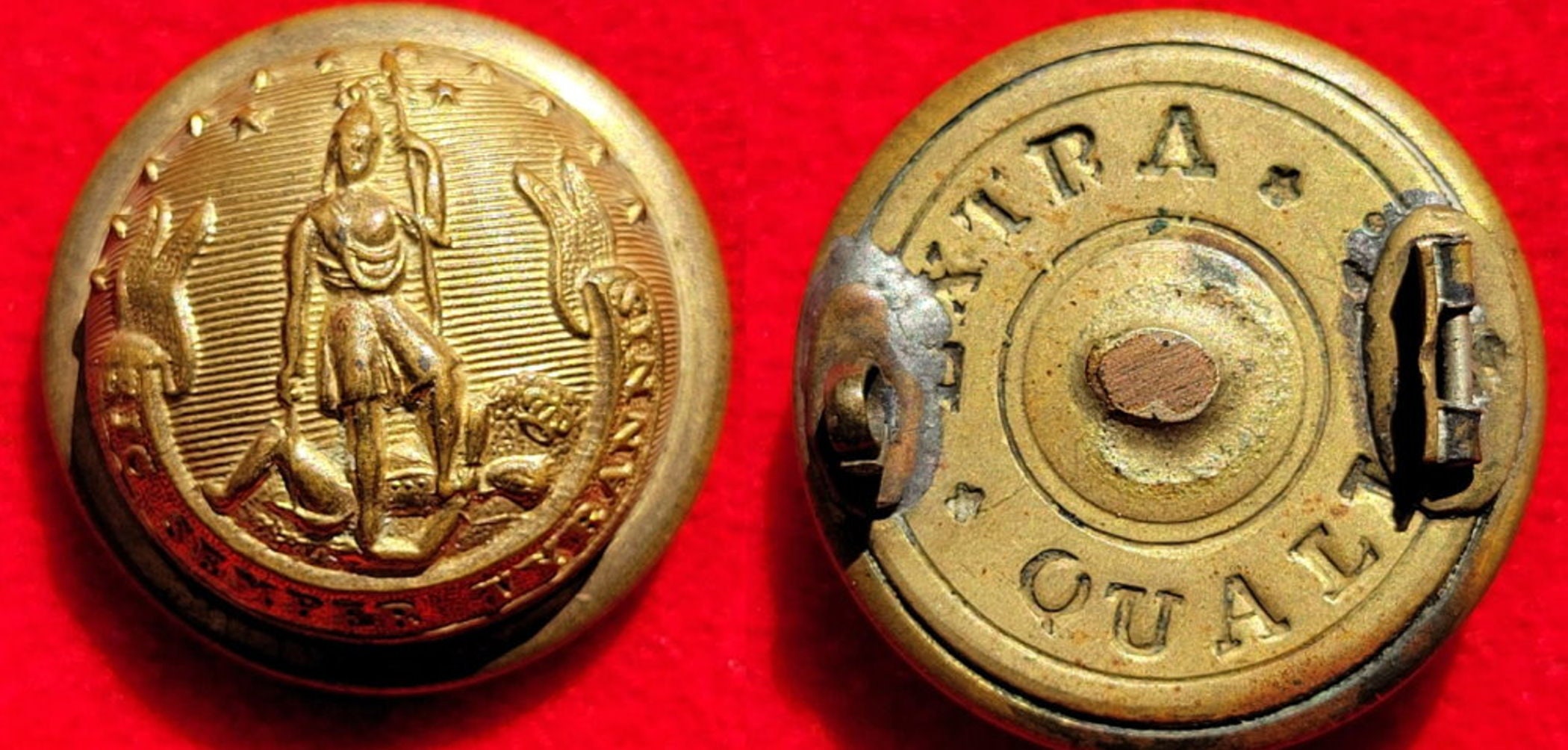 Non Excavated Post War Civil War Virginia Coat Button Converted to a ...