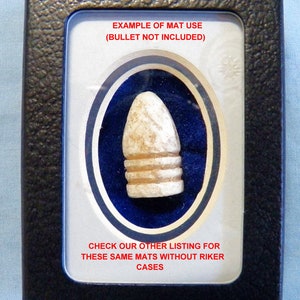 2"x3", 3"x4" or 4"x5" Mats in A Riker Case for Civil War Artifacts or ...