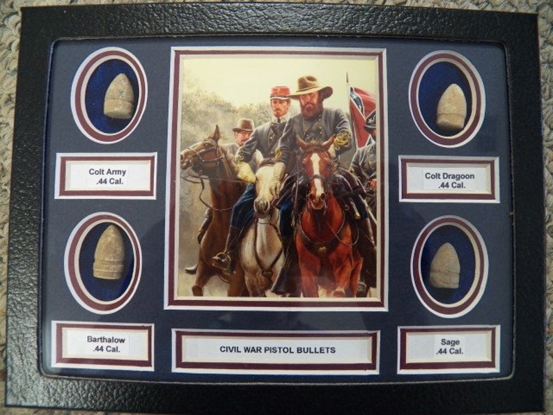 Excavated Civil War Pistol Bullets in a 6 X 8 Matted Display Case - Etsy