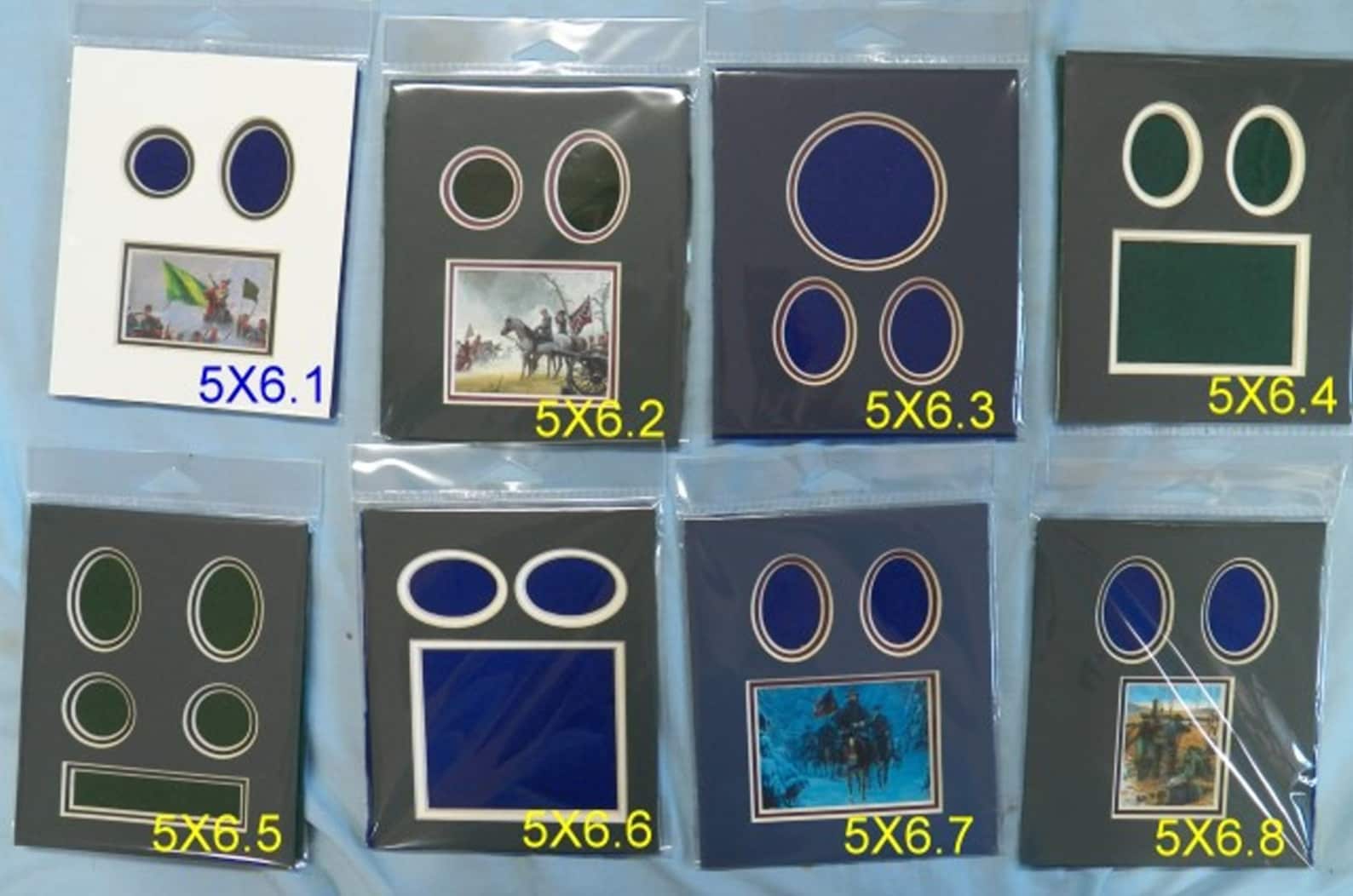 5"x6" Mats in Riker Display Case for Civil War Artifacts or Other ...