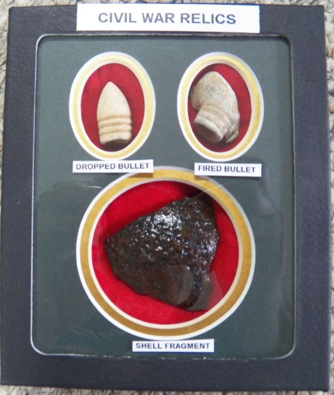 Excavated Civil War Artillery Shell Fragment and Bullets in - Etsy