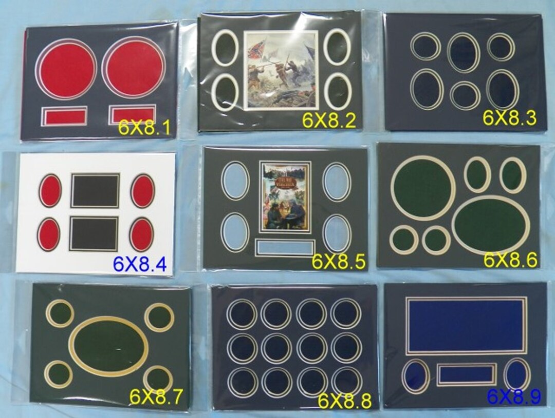 6"x8" Mats in Riker Display Case for Civil War Artifacts or Other ...