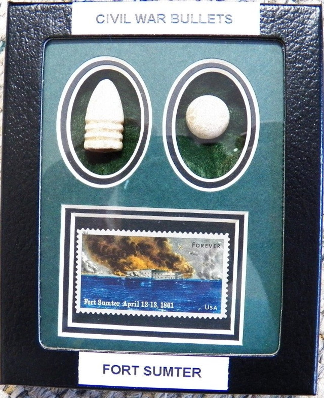 Civil War Bullets With Commemorative Stamp - Fort Sumter/150th ...