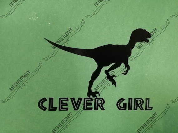 Jurassic Park Clever Girl Velociraptor Adhesive Vinyl Decal | Etsy