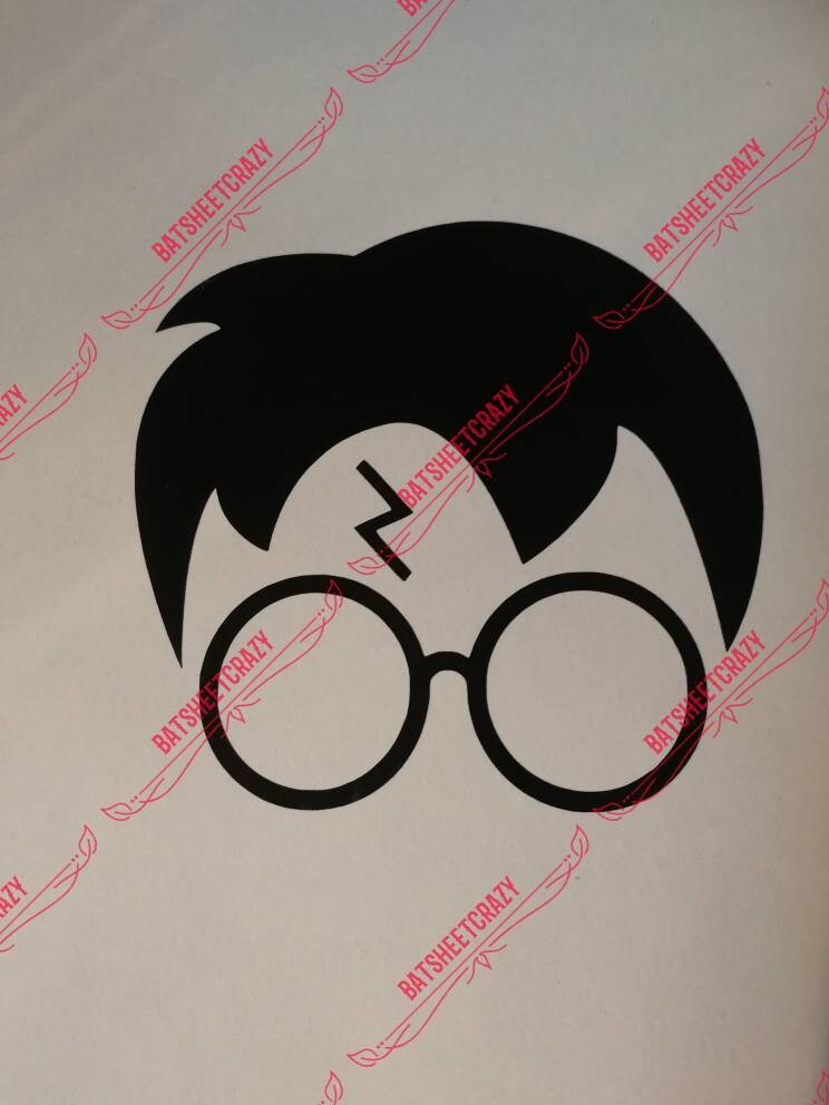 Harry Potter face with scar adhesive vinyl decal for | Etsy