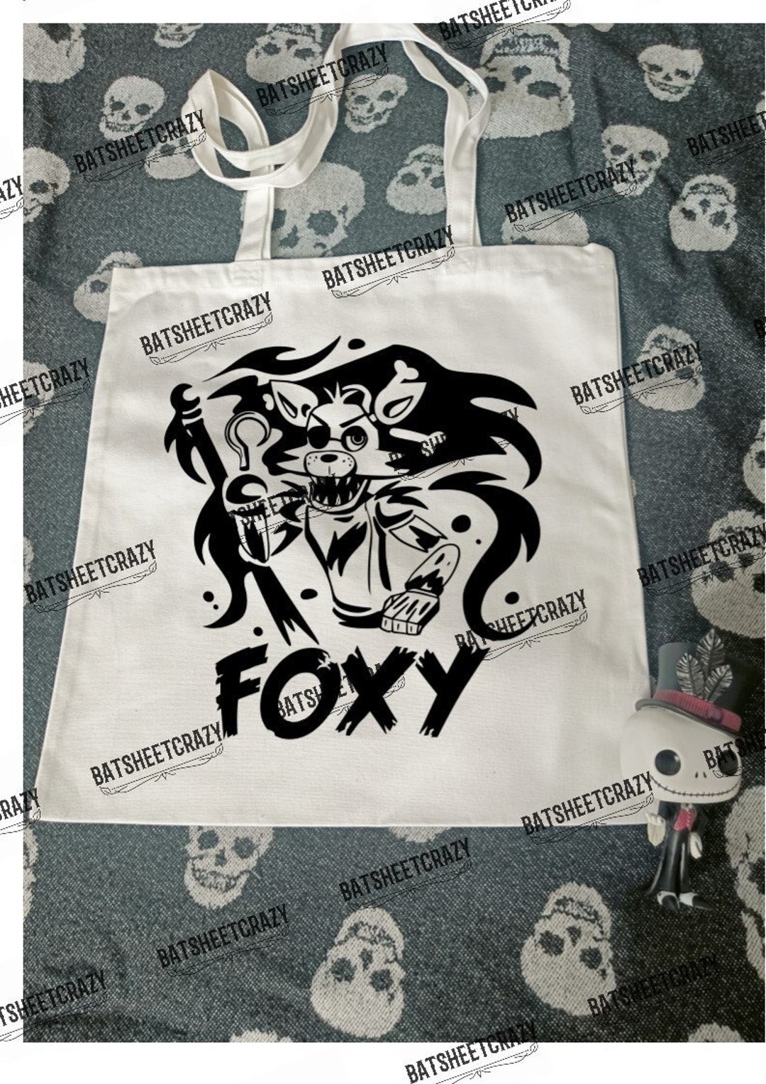 FNAF Five Nights at Freddy's Design of Foxy in Front of a Tribal Style ...