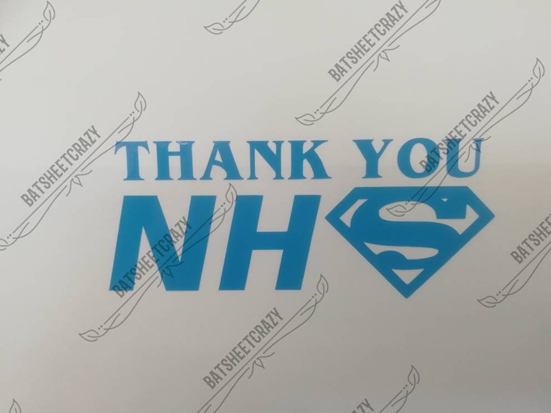 Superhero NHS Adhesive Vinyl Decal for Car/laptop/bike/window or as ...