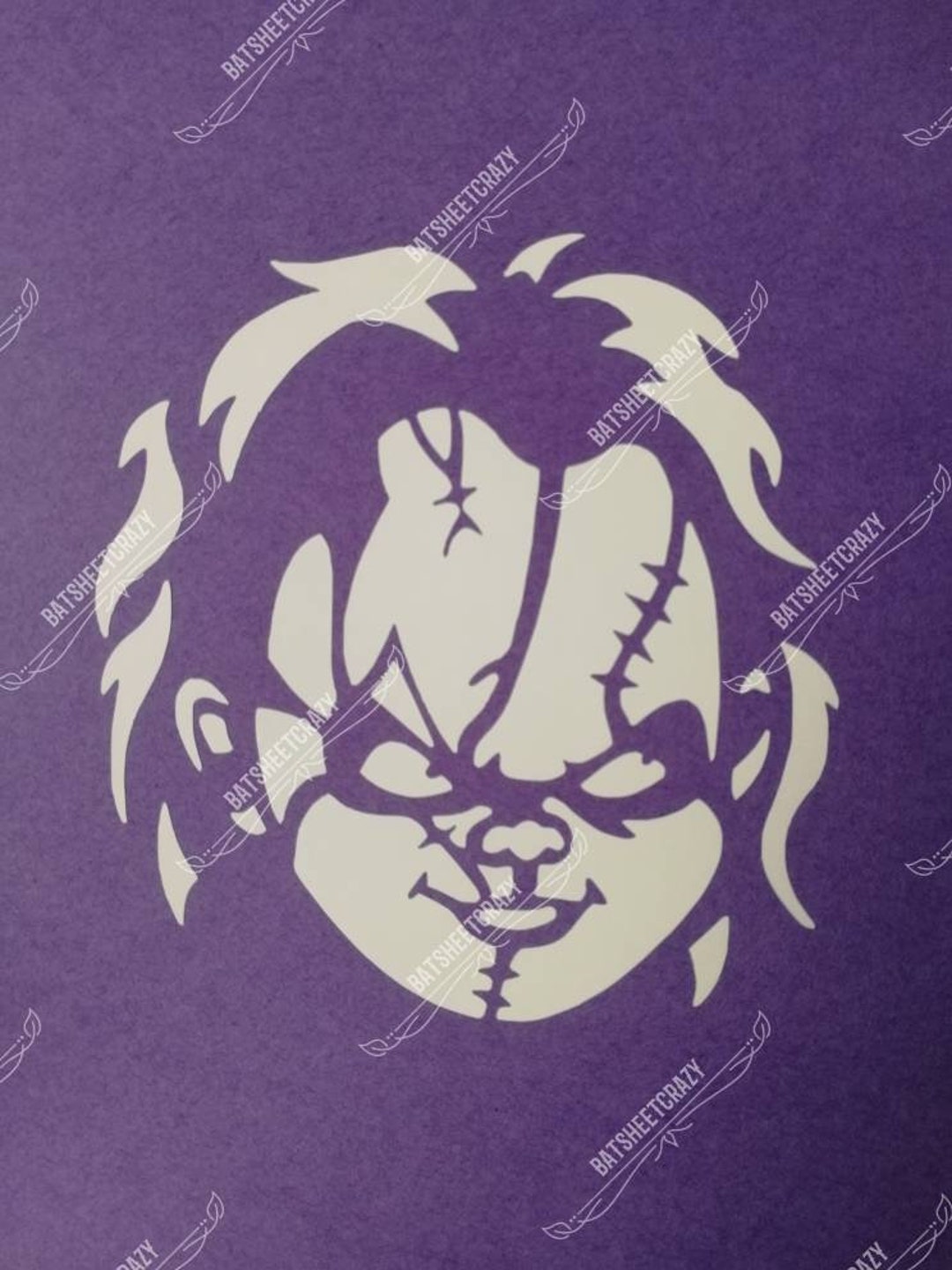 1980's Child's Play Movie Chuckie Face Adhesive Vinyl Decal for Car ...