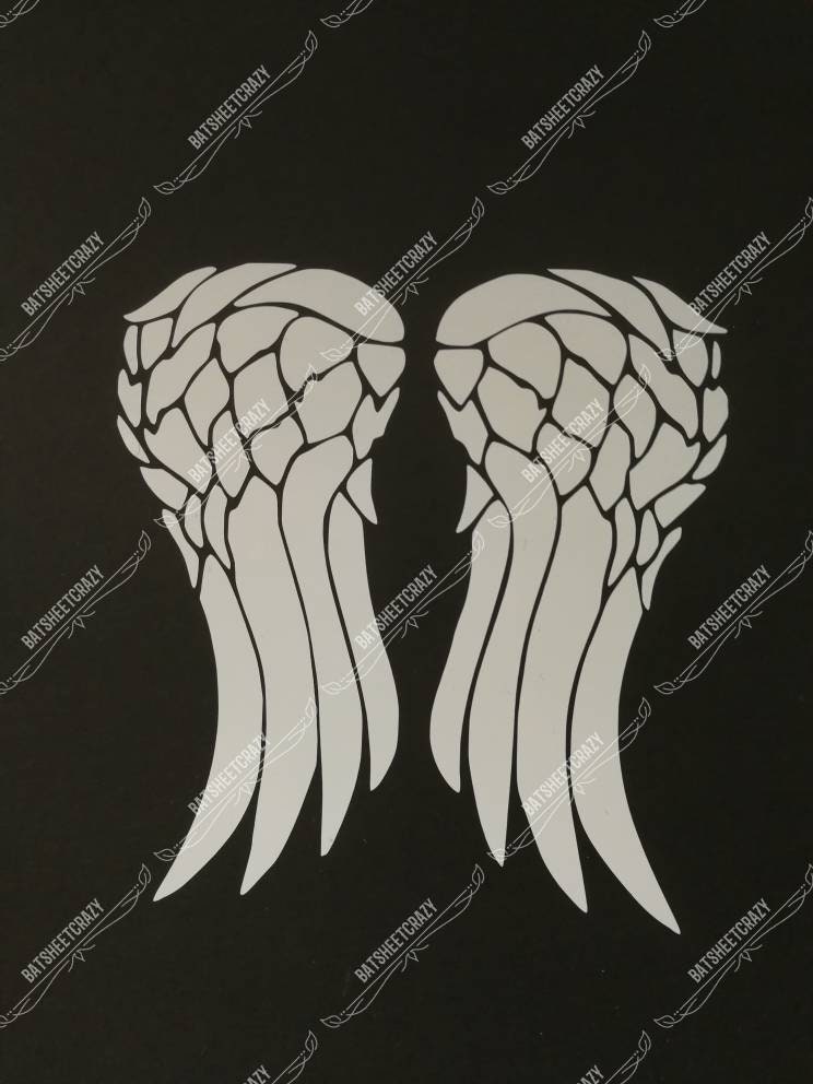 The Walking Dead Daryl Dixons Wings Adhesive Vinyl Decal Etsy