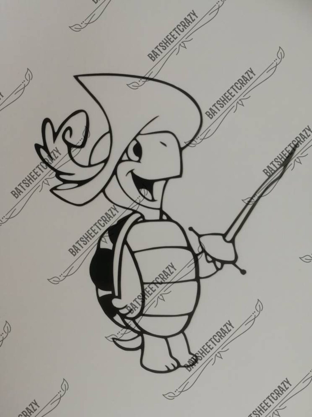 Cute Retro Hanna Barbera Cartoon Character Touché Turtle Adhesive Vinyl ...