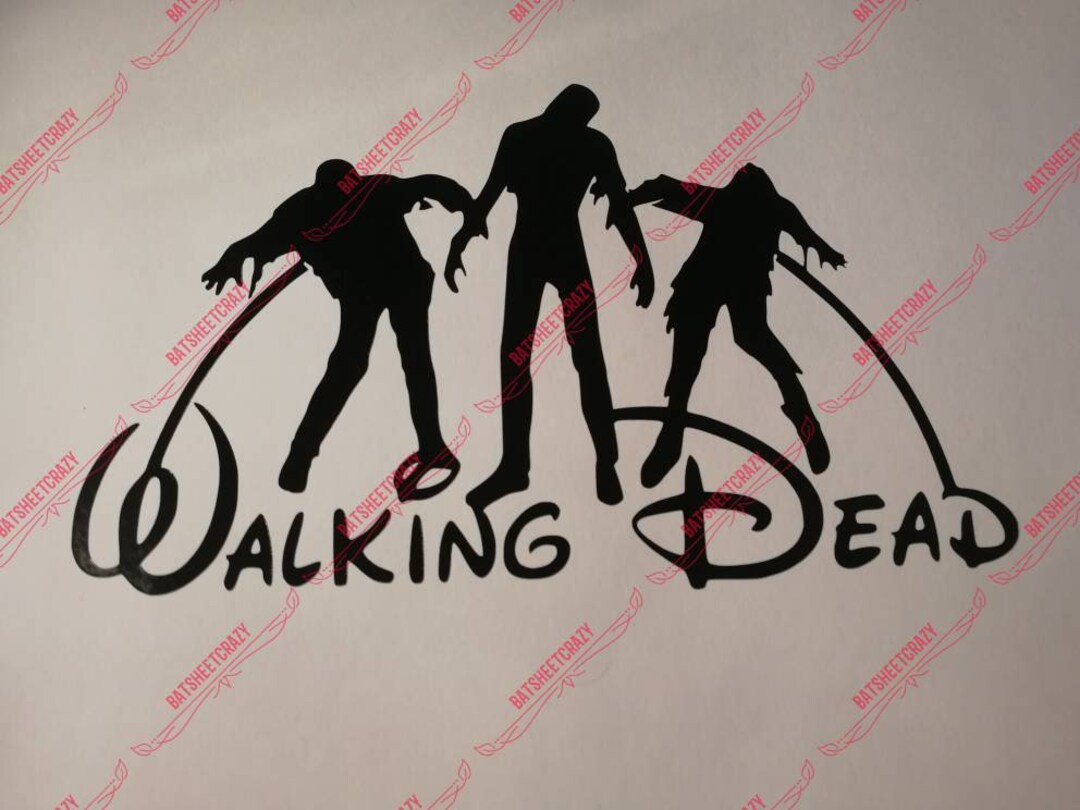 Disney Walking Dead Parody Zombie Adhesive Glossy Vinyl Decal for Car ...