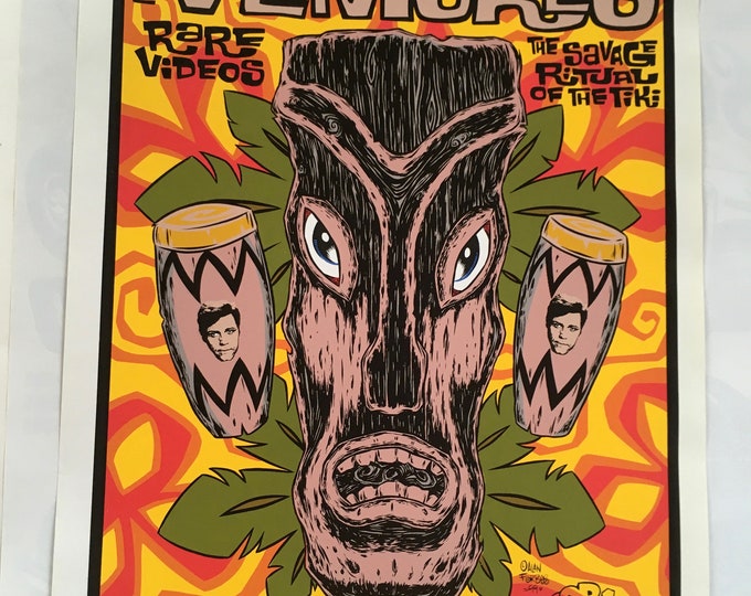 The Ventures , Tiki - Surf Poster Limited Silkscreen by Alan Forbes - Etsy