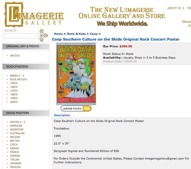 Southern Culture on the Skids, Signed and Numbered Silkscreen Poster by ...