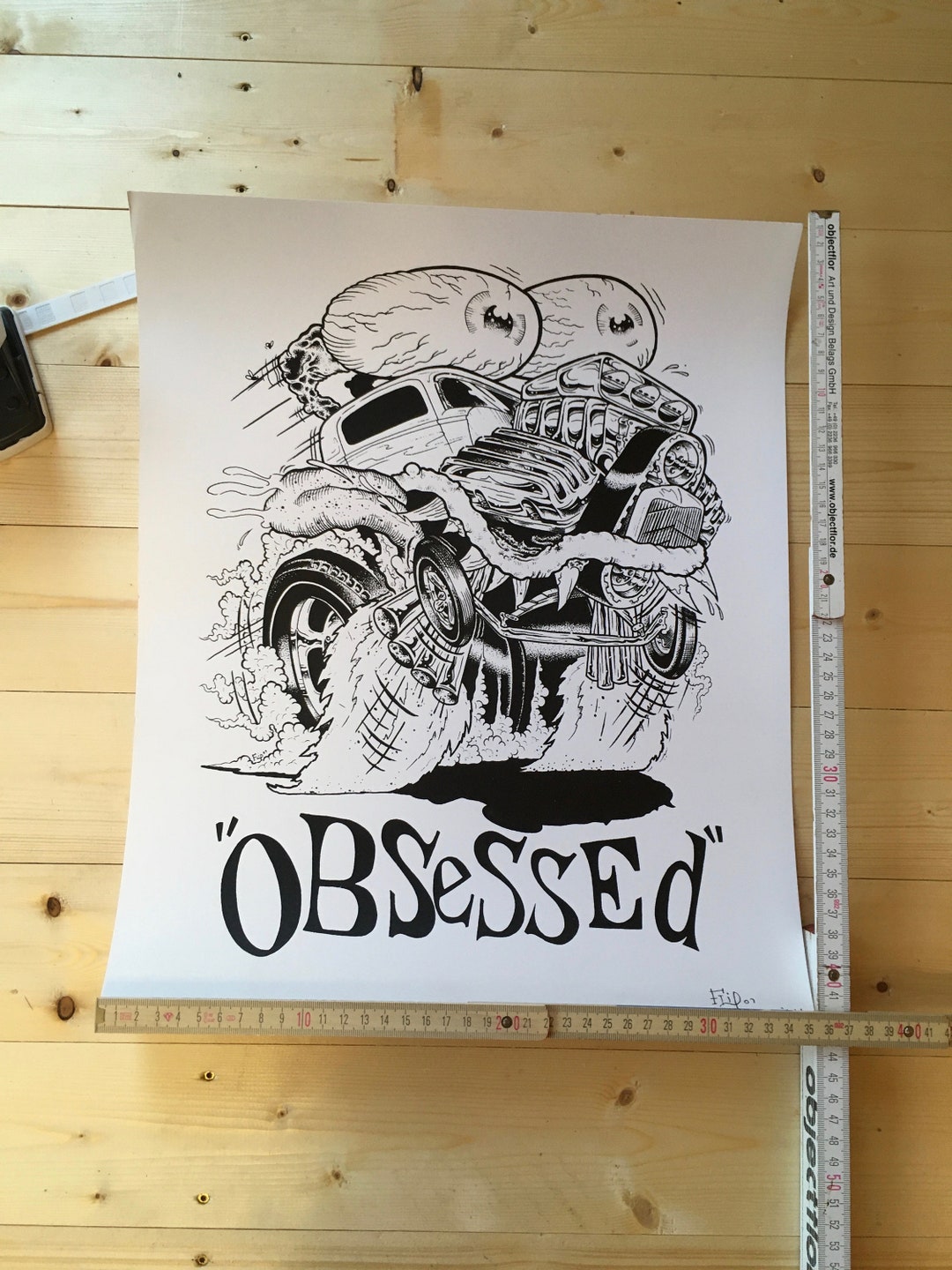 Hot Rod Hand Screen Printed Poster "obsessed" - Etsy