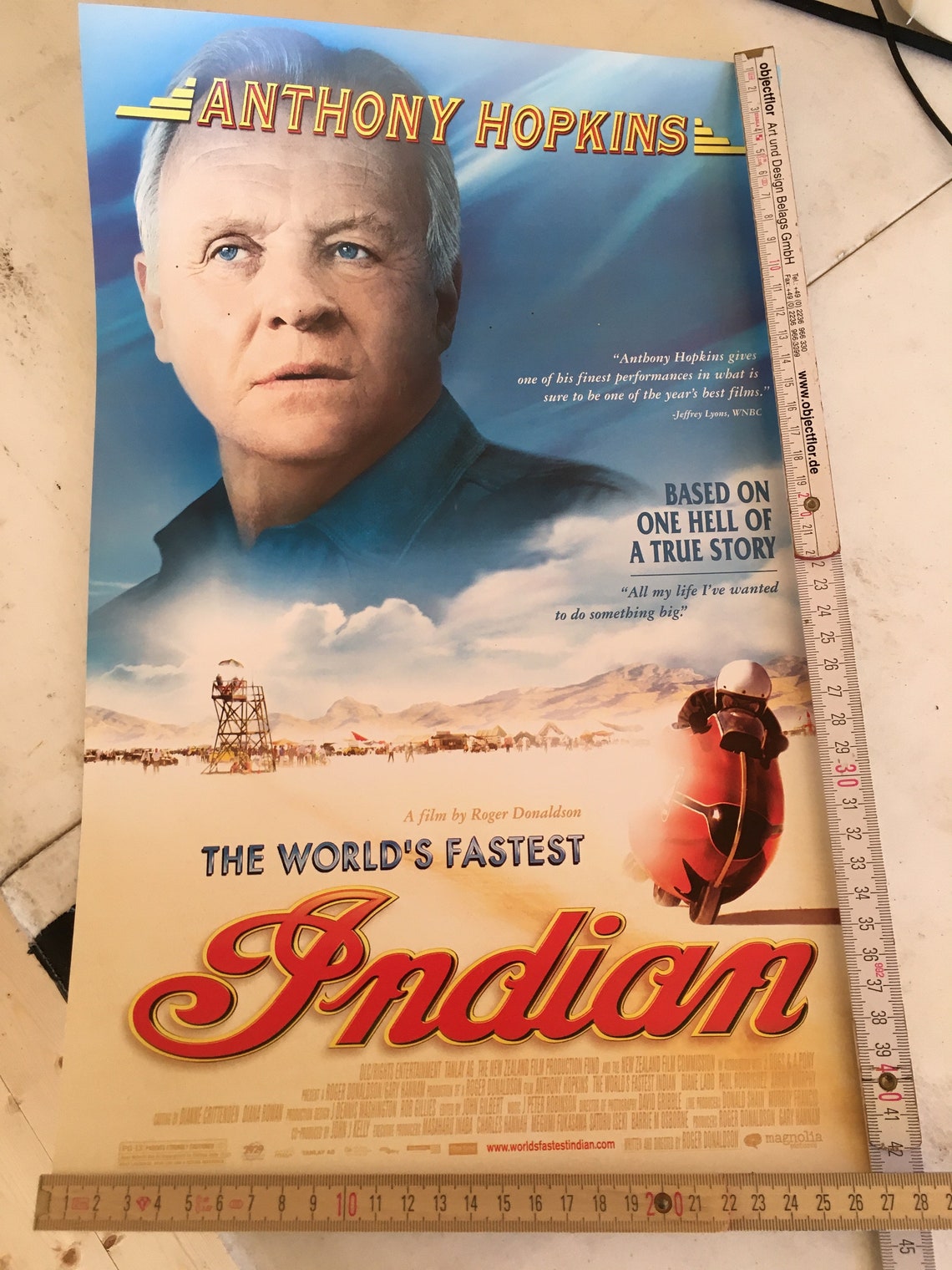 The World Fastest Indian Movie Poster Anthony Hopkins Film - Etsy