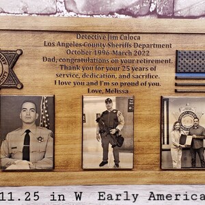 Customizable Law Enforcement Retirement Plaque With Painted - Etsy