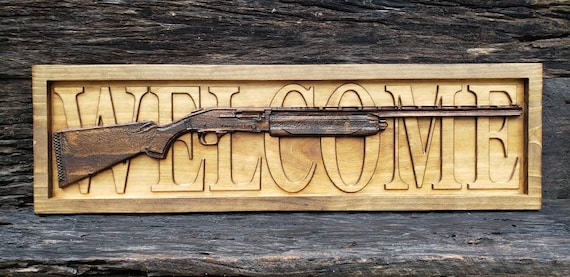 Welcome Shotgun Sign - Etsy