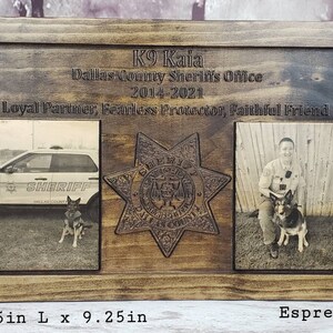 Customizable K9 and Handler Police Officer Law Enforcement Memorial ...