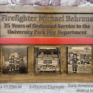 Customizable Firefighter of the Year Plaque Fire Department Retirement ...
