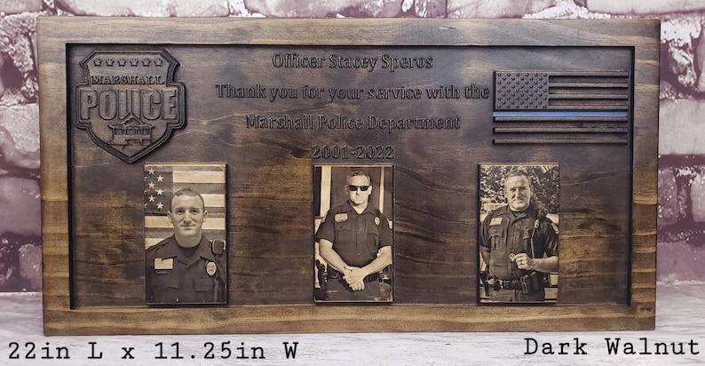 Customizable Law Enforcement Retirement Plaque With Painted - Etsy
