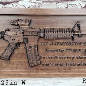 Customizable M4 Military Rifle Plaque - Etsy