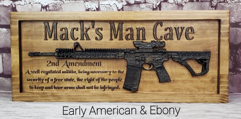 Customizable AR-15 Rifle Gun Decor Military Rifles Second - Etsy