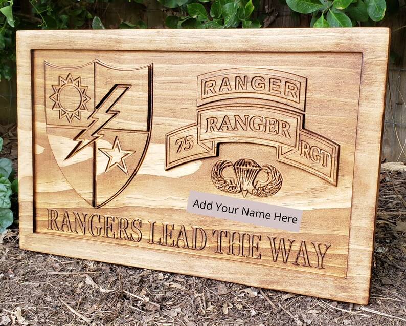 Customizable Army Rangers Sign 75th Ranger Regiment Army Logo - Etsy