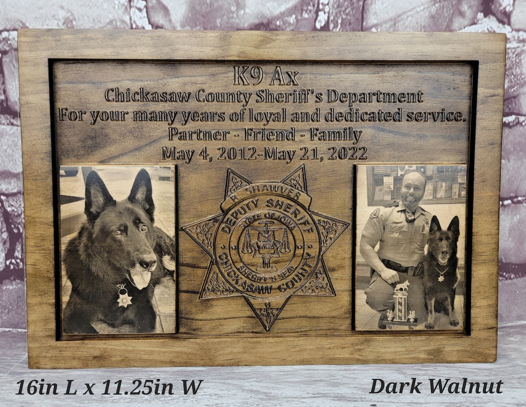 Customizable K9 and Handler Police Officer Law Enforcement Memorial ...