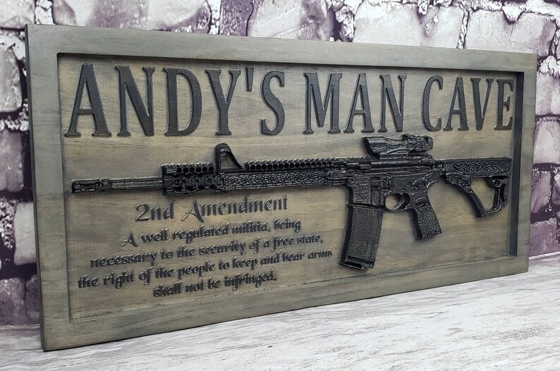 Customizable AR-15 Rifle Gun Decor Military Rifles Second - Etsy