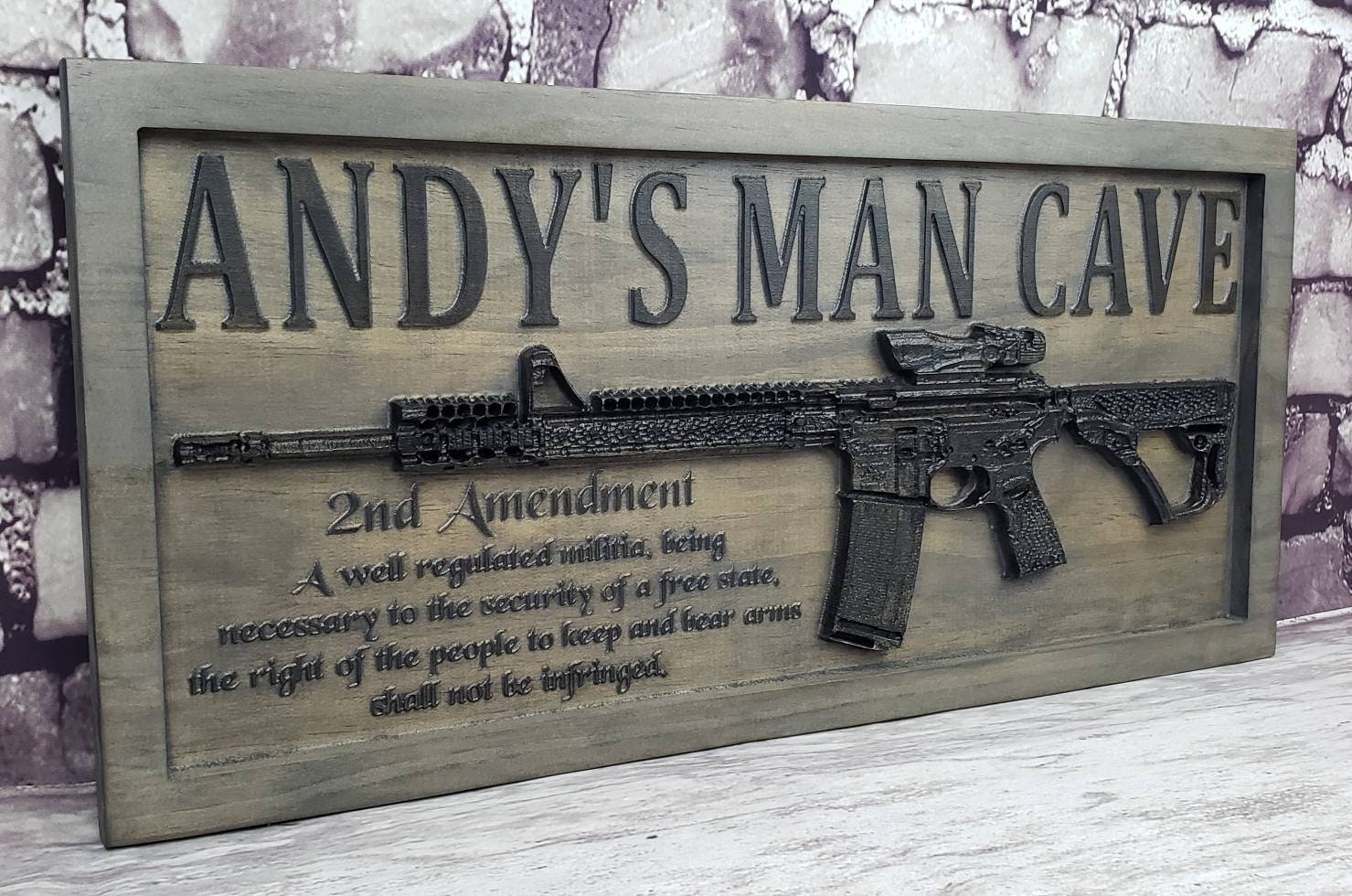 Customizable AR-15 Rifle Gun Decor Military Rifles Second - Etsy