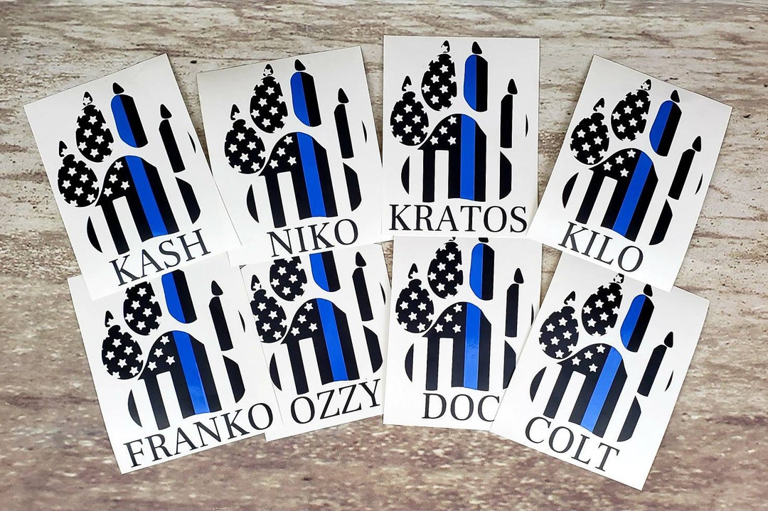 American Flag K9 Paw Print Vinyl Decal - Etsy
