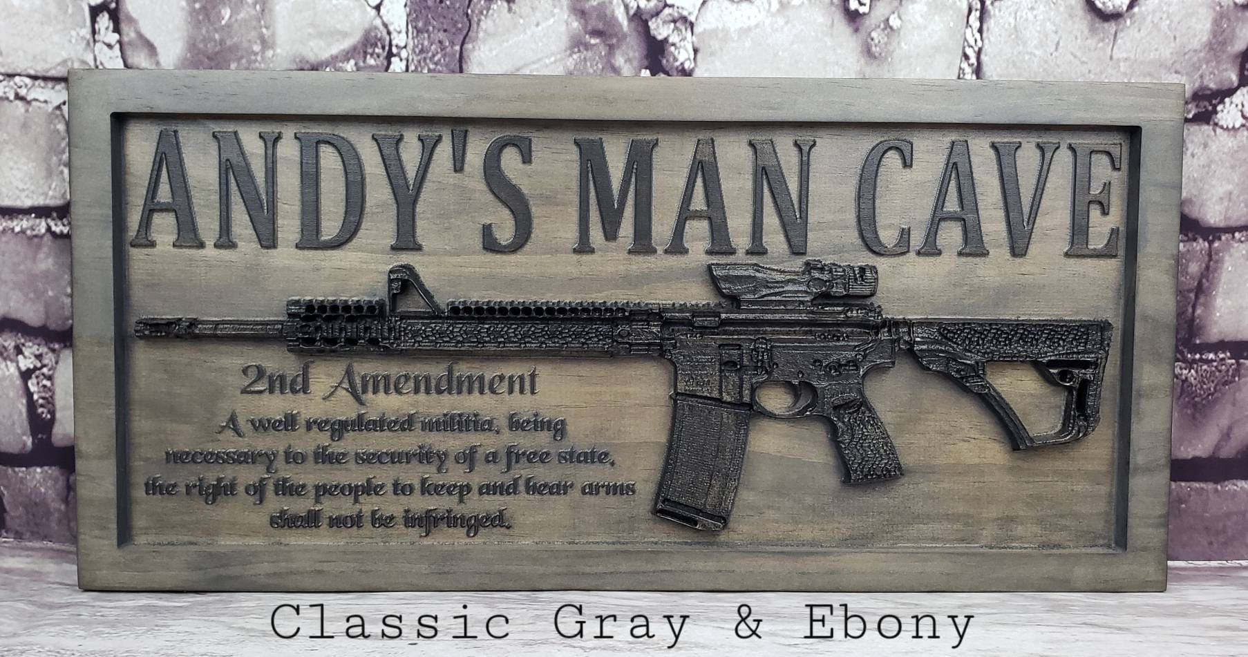 Customizable AR-15 Rifle Gun Decor Military Rifles Second - Etsy