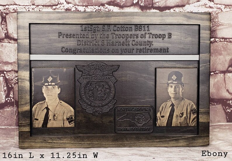 Customizable Law Enforcement Retirement Plaque With Painted - Etsy