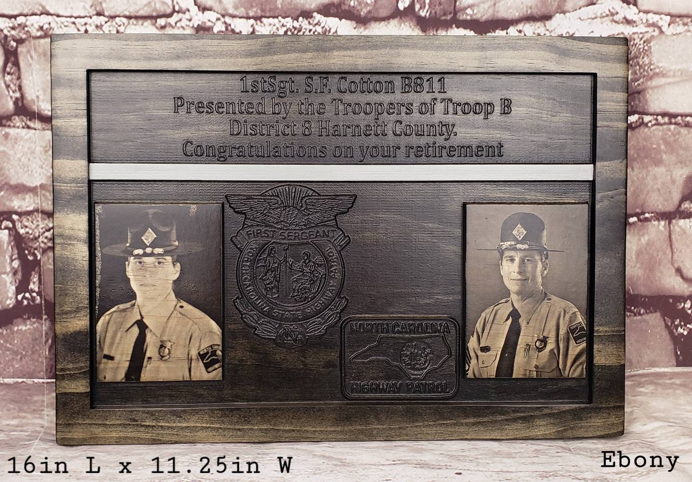 Customizable Law Enforcement Retirement Plaque With Painted - Etsy