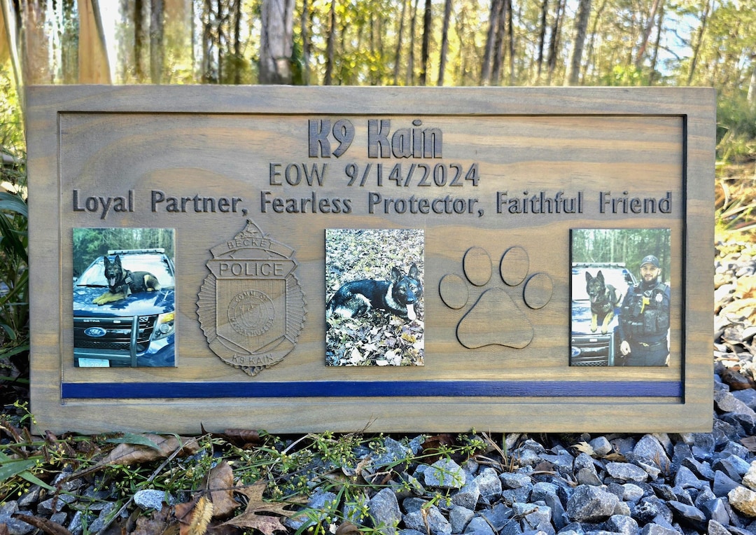 Customizable K9 Photo & Badge/logo Plaque - Etsy